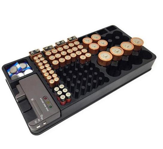 BATTERY ORGANIZER WITH TESTER - A SUITABLE SPOT FOR YOUR LOOSE BATTERIES