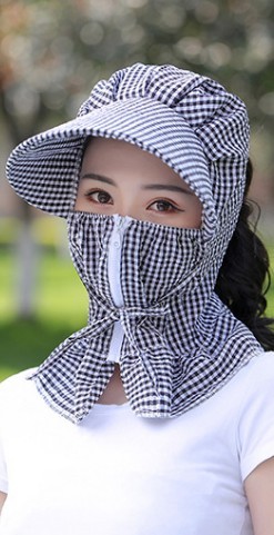Black Face Cover Scarf With Cap (Must-See)