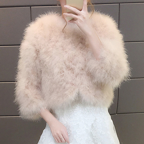 Beige Spring Fur Jacket (Beautiful)