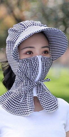 Black Face Cover Scarf With Cap (Must-See)