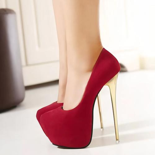 Ava's Red Allure Platform Stiletto Pumps