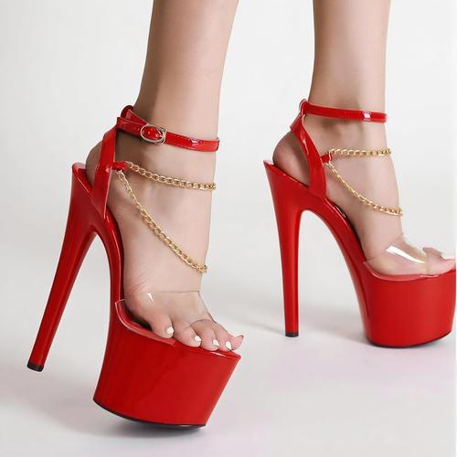 Olivia's Luxe Elevation Red Platform Stiletto Heels