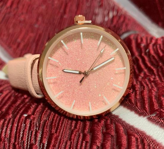 Light Pink Sparkle Strap Watch