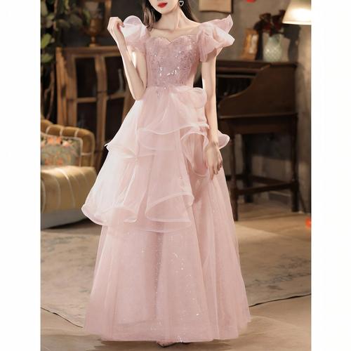 Evelyn's Blsh Pink Fairycore Ethereal Dress Gown