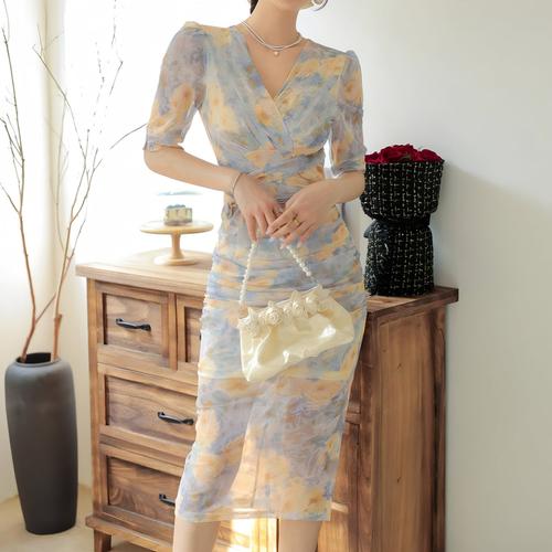 Diana's Floral Fit Midi Dress
