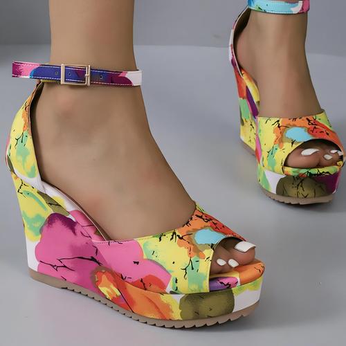 Mia's Colorful Multicolor Wedges