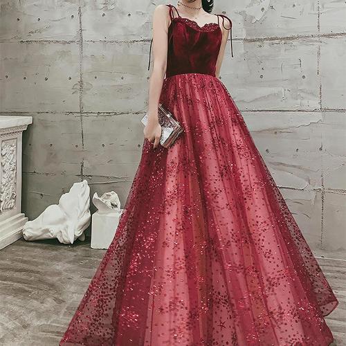 Red Sequined Formal Gown (Stunning)