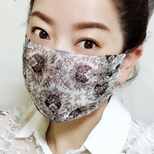 Reusable White Black Face Cover mask (Cute)