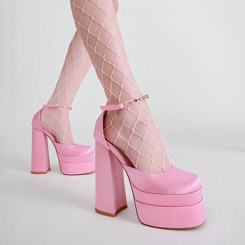 Victoria's Chic Pink Platform Pumps