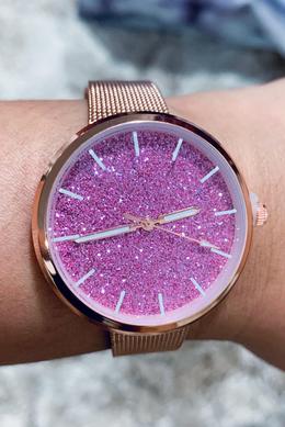 Pink Glitter Strap Watch