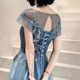 Seraphina Dusty Blue Fairycore Ethereal Dress Gown