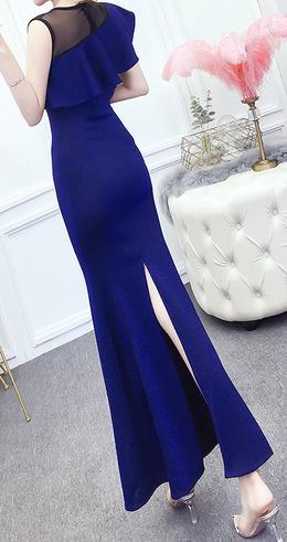 Blue Formal Long Classy Fishtail Dress (Stunning)