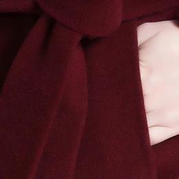 Seraphina's Winter Elegant Maroon Fur Long Coat