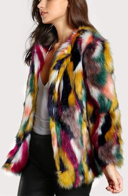 Multicolor Fur Winter Coat (Beautiful)