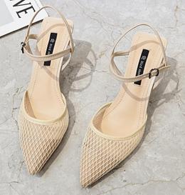 Beige Pointed Stiletto Heels (Sexy)