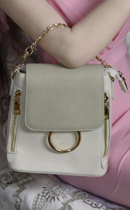 White Backpack Purse Convertible (Beautiful)