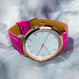 Hot Pink Minimalist Strap Watch