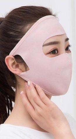 Pink Whole Face Cover Mask Reusable (Cute)