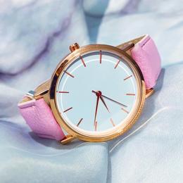 Pink Minimalist Strap Watch