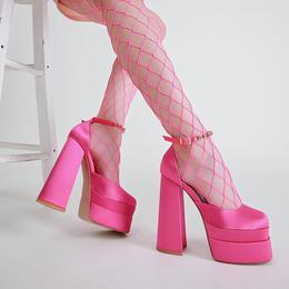 Victoria's Chic Hot Pink Platform Pumps