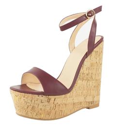 Cute Brown Platform Wedge Sandals (Beautiful)