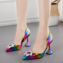 Isabella's Rainbow Chunky Multicolor Pumps