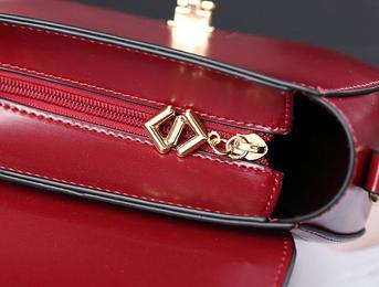 Dark Red Retro Mini Shoulder Faux Leather Handbag