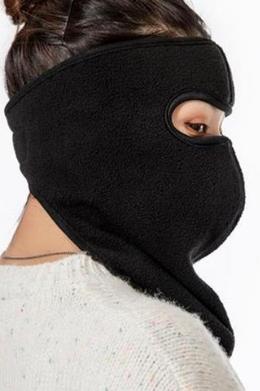 Black Whole Face Cover Mask Thick (Reusable)