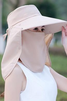Cute Beige Face Cover Scarf With Hat (Must-have)