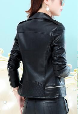 Black Spring Leather Jacket (Beautiful)