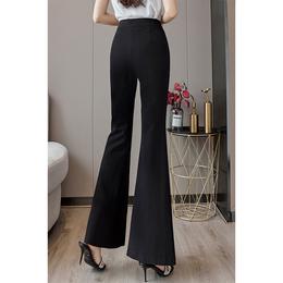 Black Boot Cut Flare Pants Bell Bottoms With Slits (Classy)