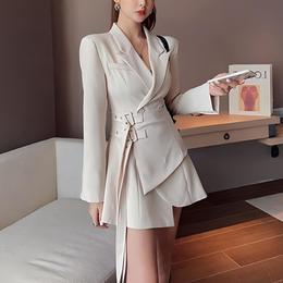 Beige Business Mini Dress (Elegant)