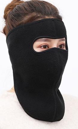 Black Whole Face Cover Mask Thick (Reusable)
