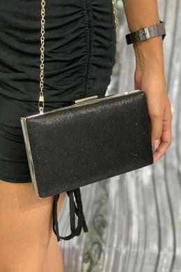 Black Shiny Sparkly Hand Purse Small (For Elegant Women)