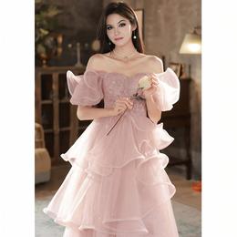 Evelyn's Blsh Pink Fairycore Ethereal Dress Gown