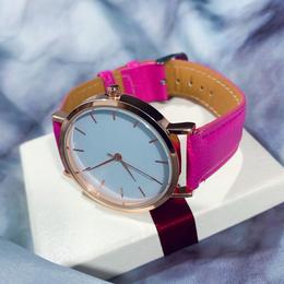 Hot Pink Minimalist Strap Watch