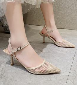 Beige Pointed Stiletto Heels (Sexy)