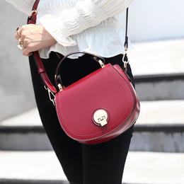 Dark Red Retro Mini Shoulder Faux Leather Handbag