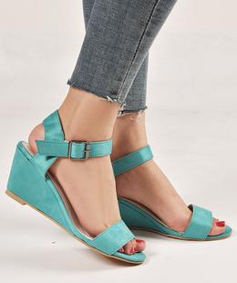 Cute Light Blue Wedge Sandals (Beautiful)