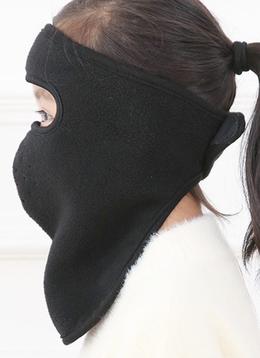 Black Whole Face Cover Mask Thick (Reusable)