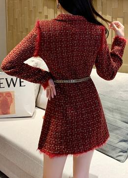 Red Double Breasted Business Coat (Beautiful)