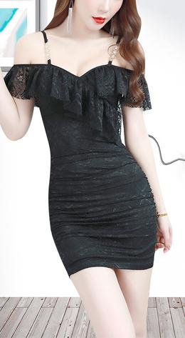 Classy Black Off Shoulder Tight Mini Dress (Sexy)