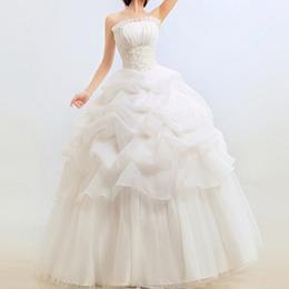 Princess Beige Tulle Ball Gown (Elegant)