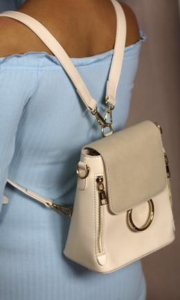 White Backpack Purse Convertible (Beautiful)